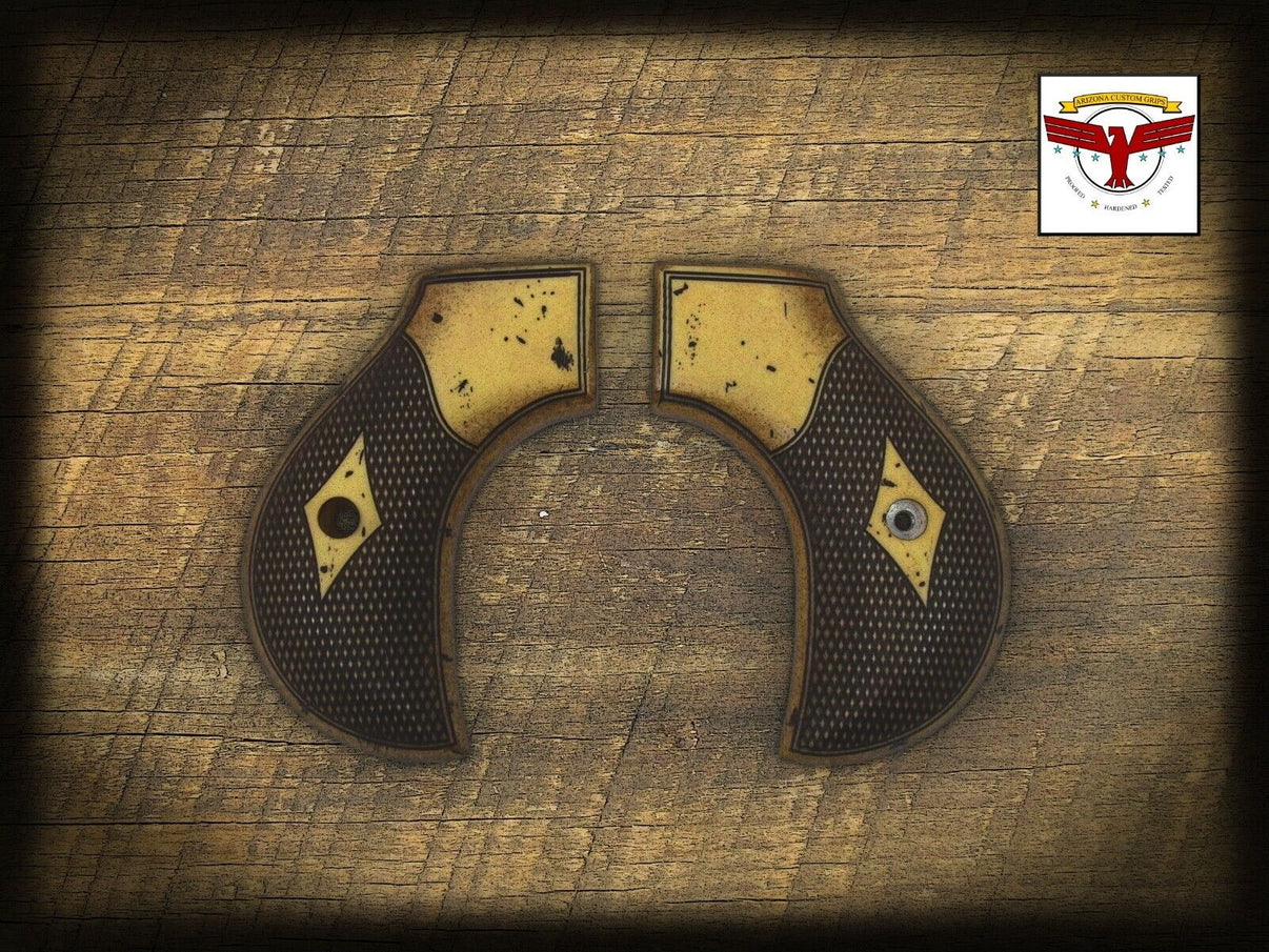 UBERTI / CIMARRON THUNDERER MAGNA-TUSK™ AGED DISTRESSED CHECKERED IVOR ...